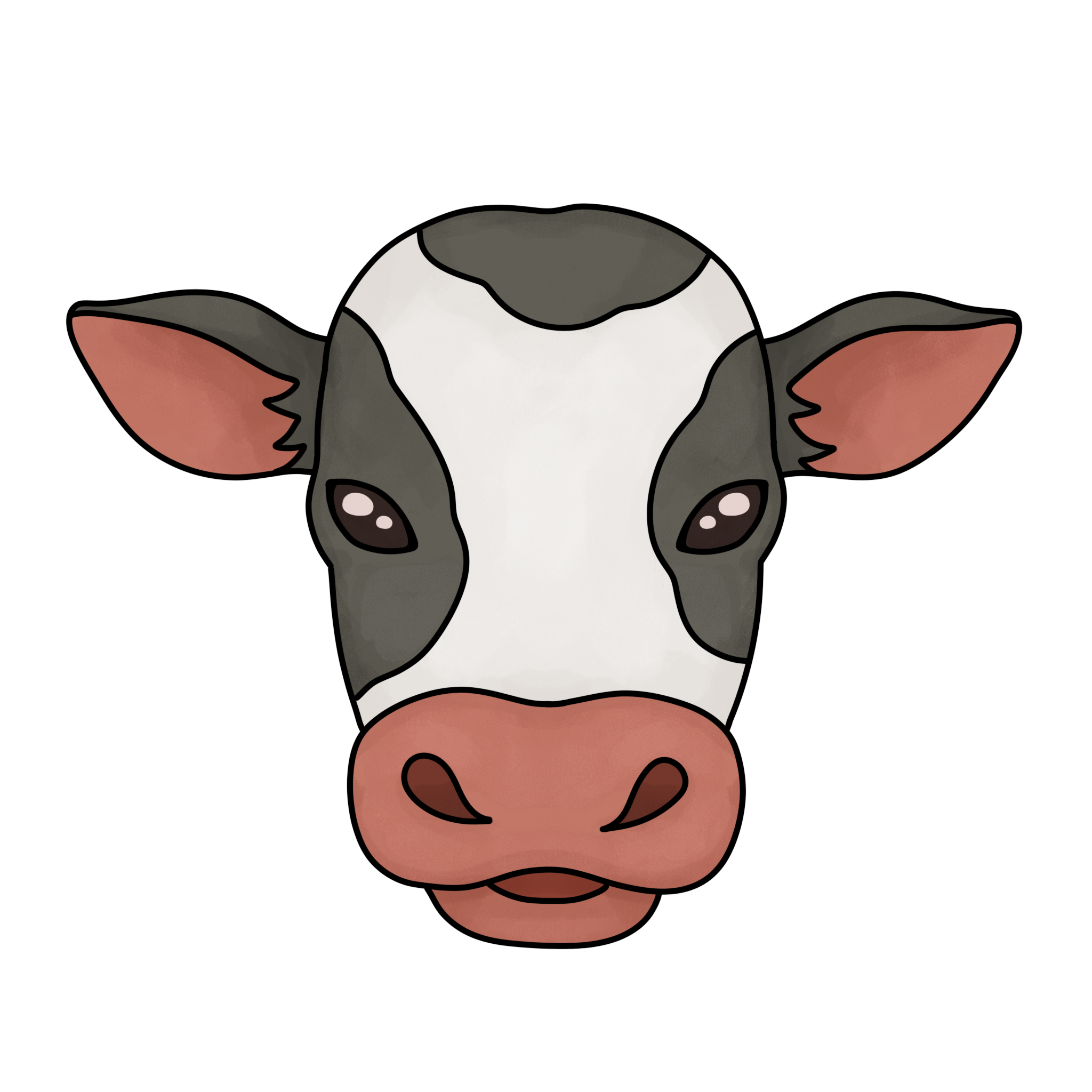 How to Draw a Cow Face - Drawing with Dawn