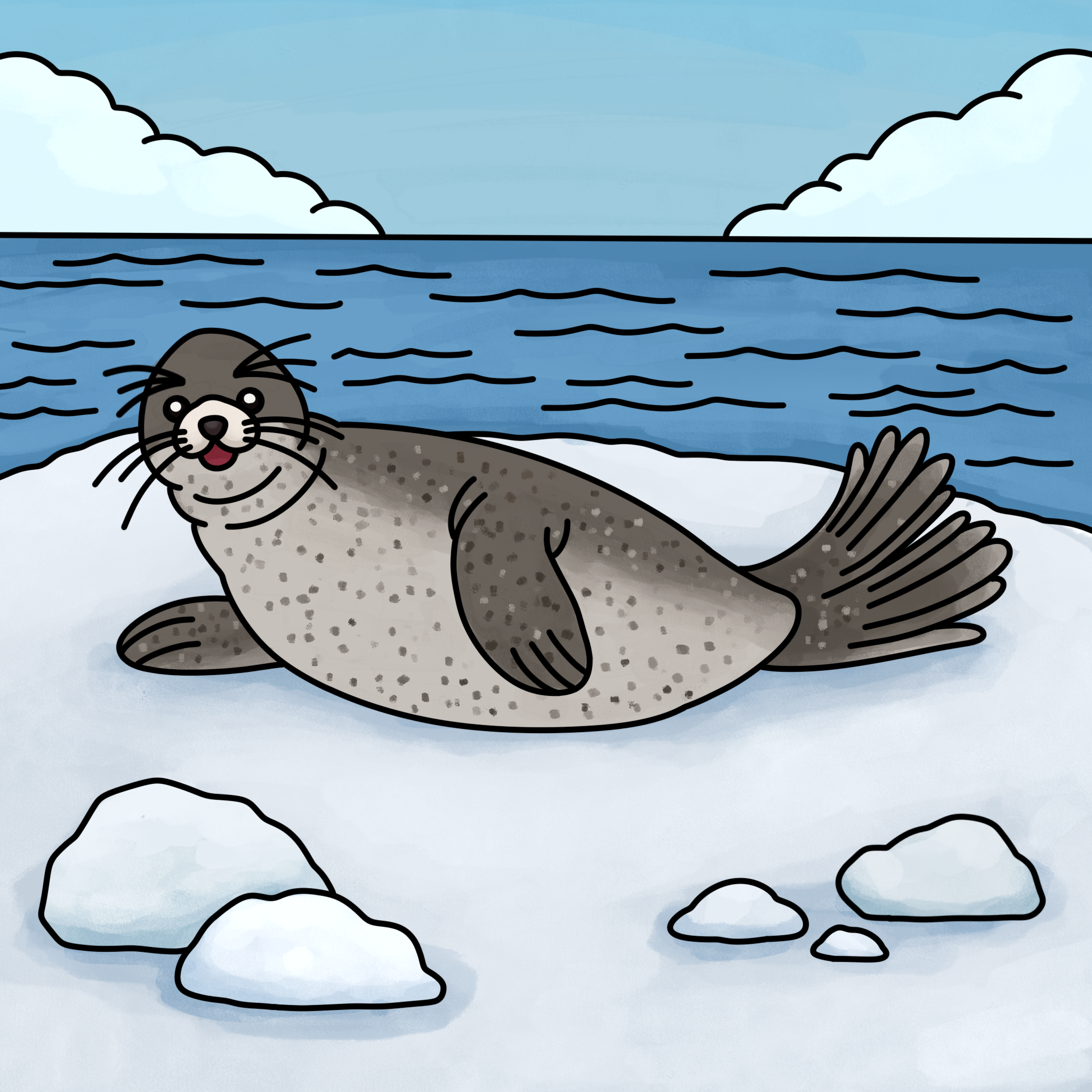 How to Draw a Seal - Drawing with Dawn