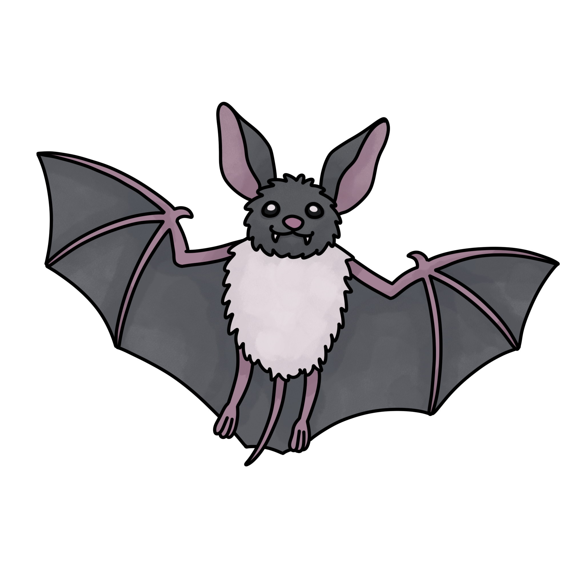 Easy Bat Drawing - Drawing with Dawn