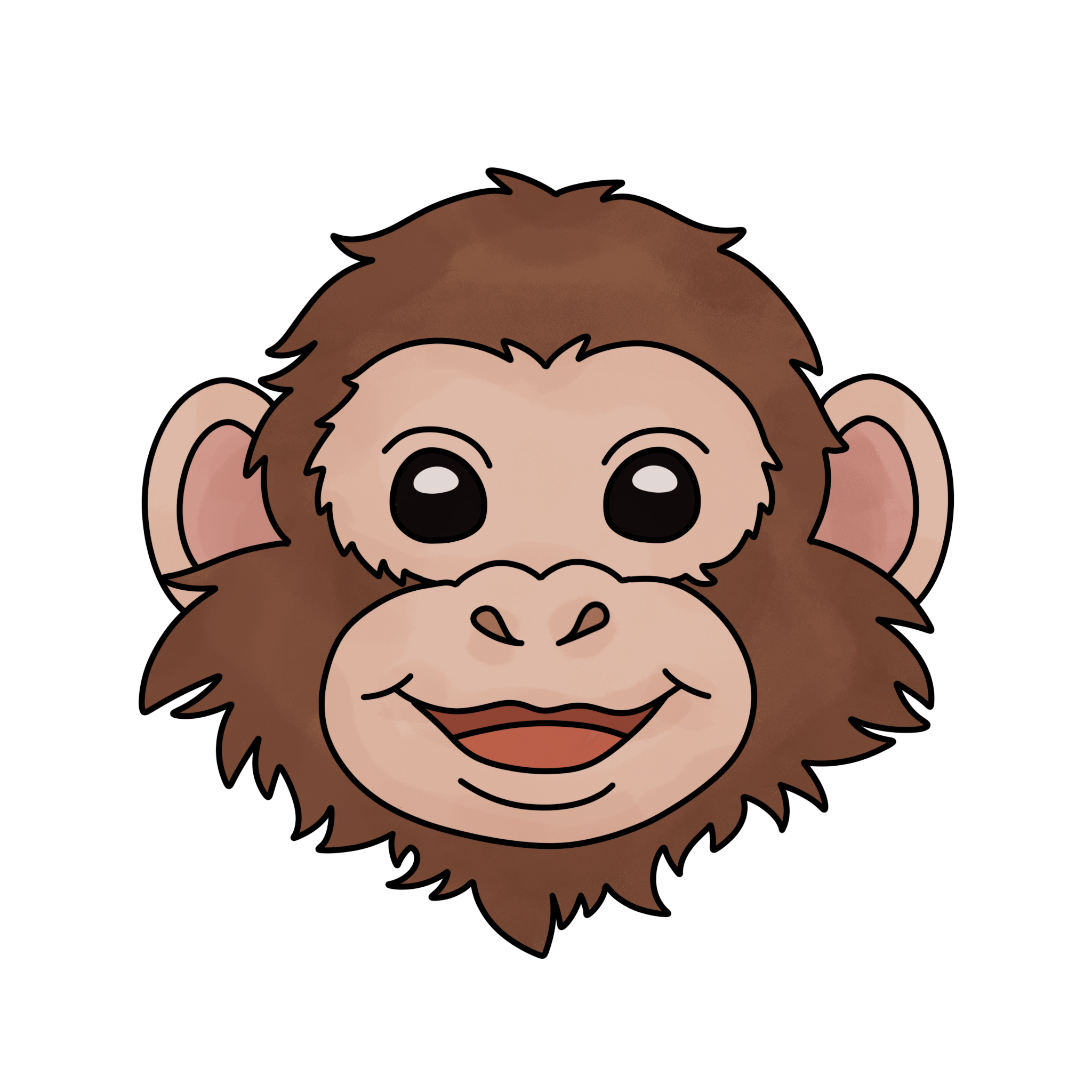 How to Draw a Monkey Face - Drawing with Dawn