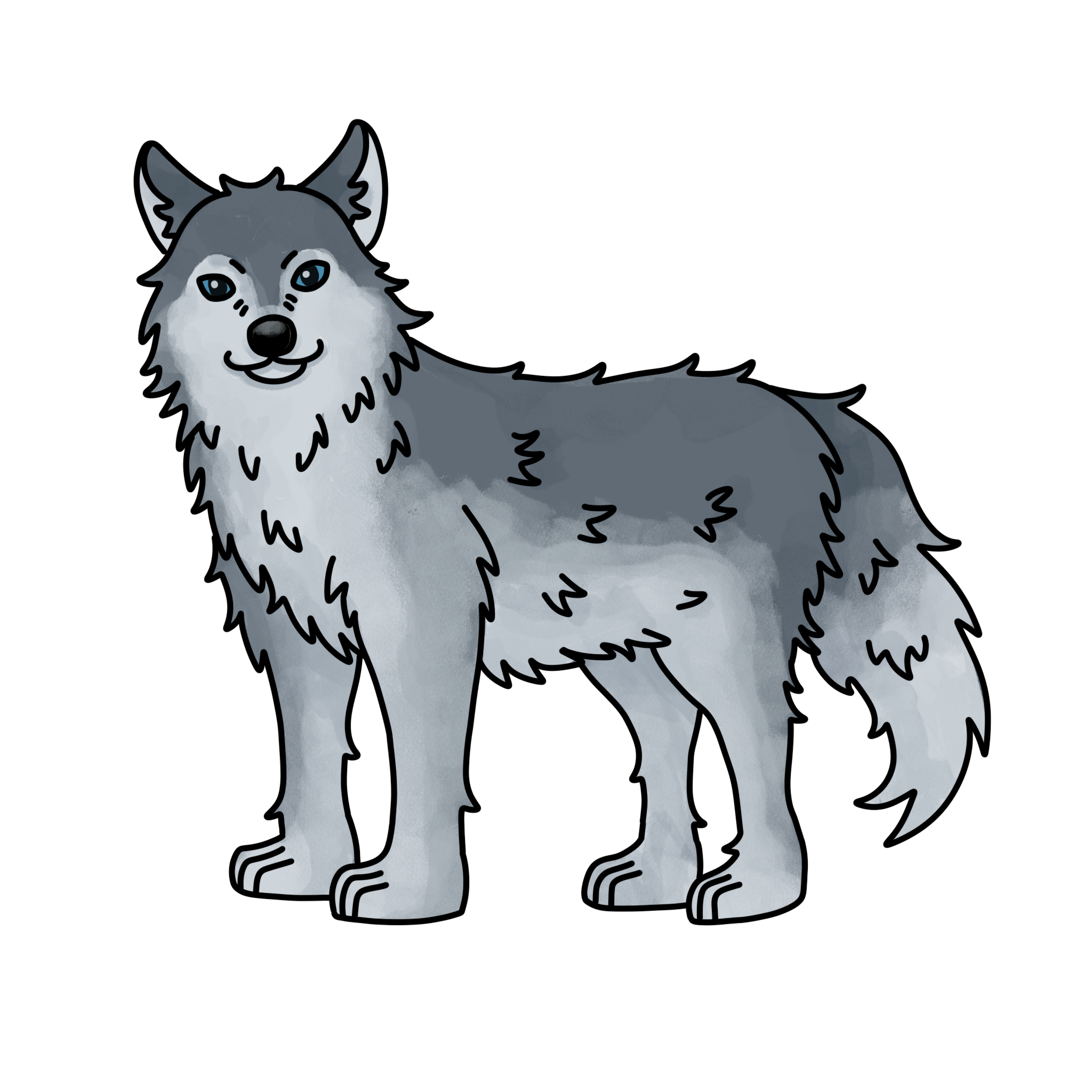 How to Draw a Wolf (easy) - Drawing with Dawn