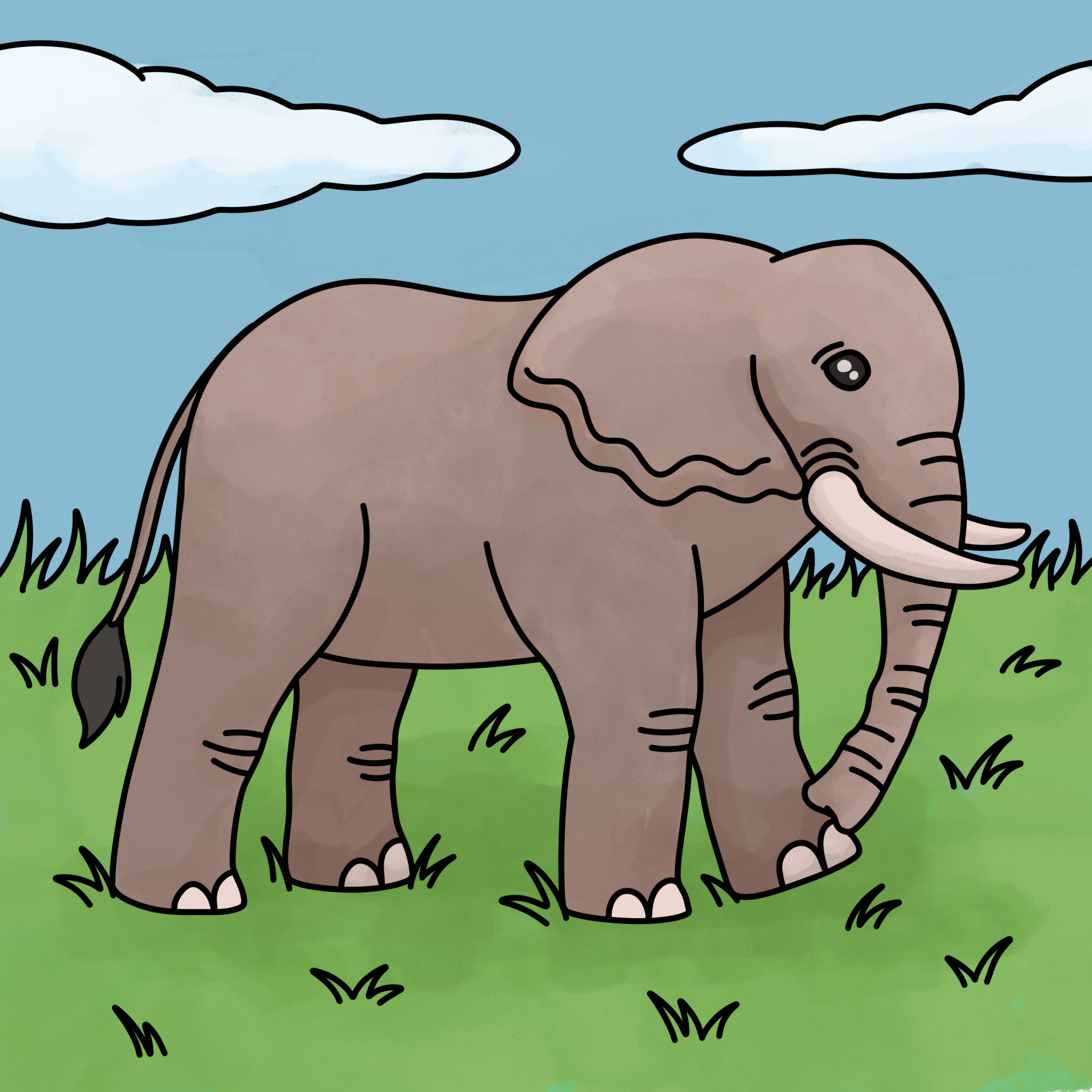 How to Draw an Elephant - Drawing with Dawn